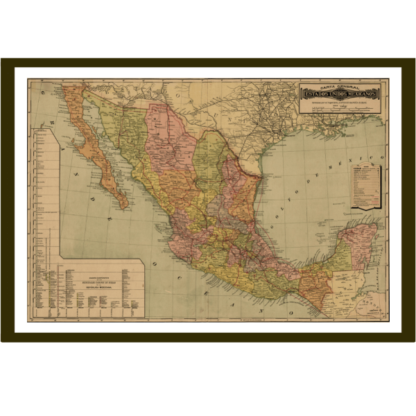 Mapa antiguo México 1884 – Mapoteca