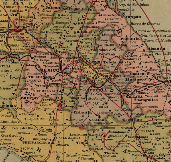 Mapa antiguo México 1884 – Mapoteca